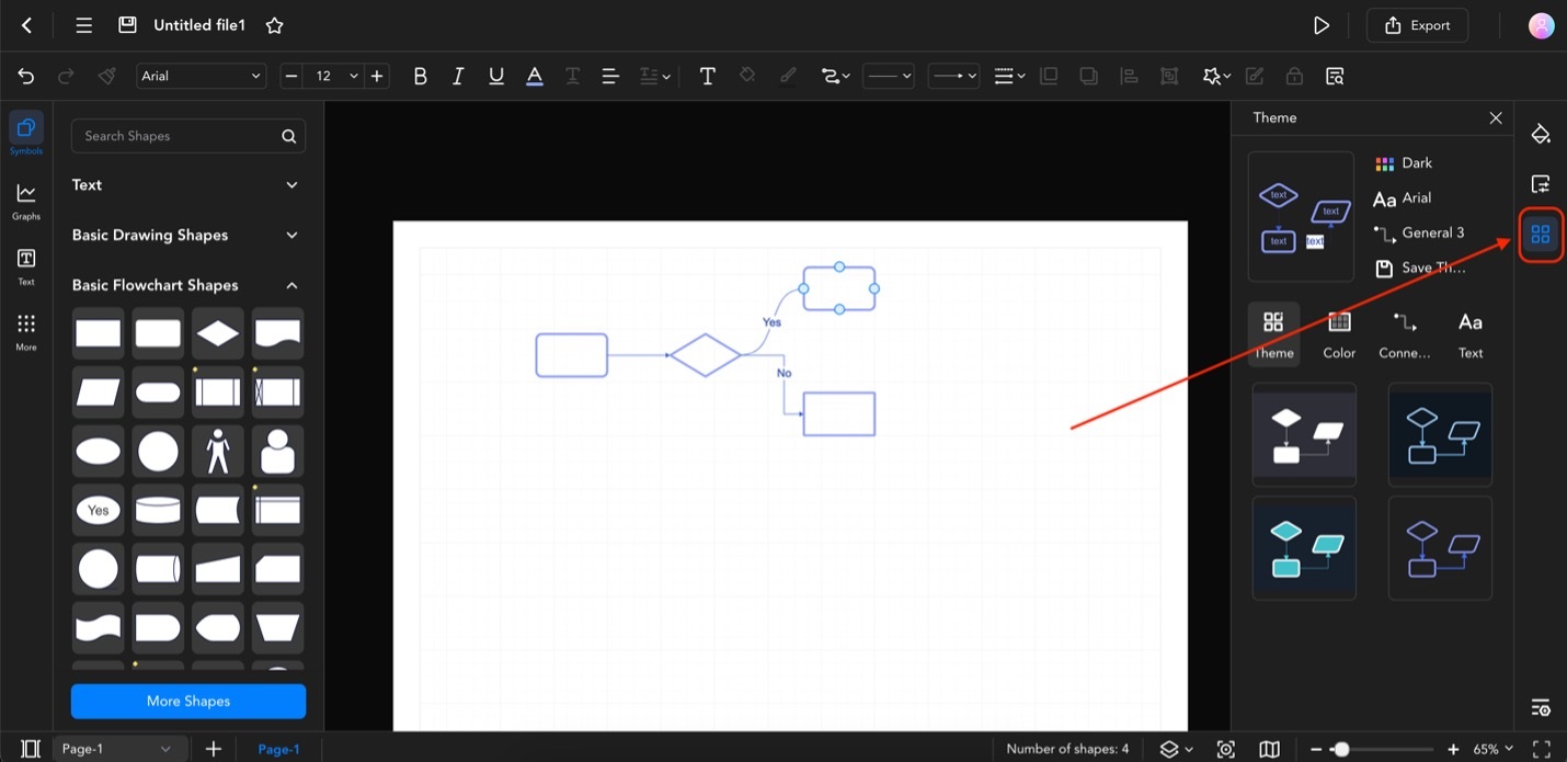 Change Diagram Themes in Edraw.AI